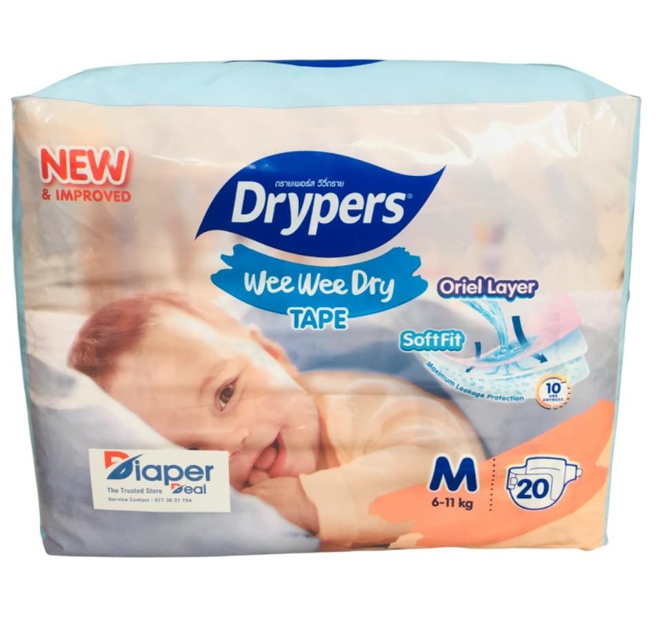 Drypers Medium [Diaper] – 20pcs – DiaperDeal.lk